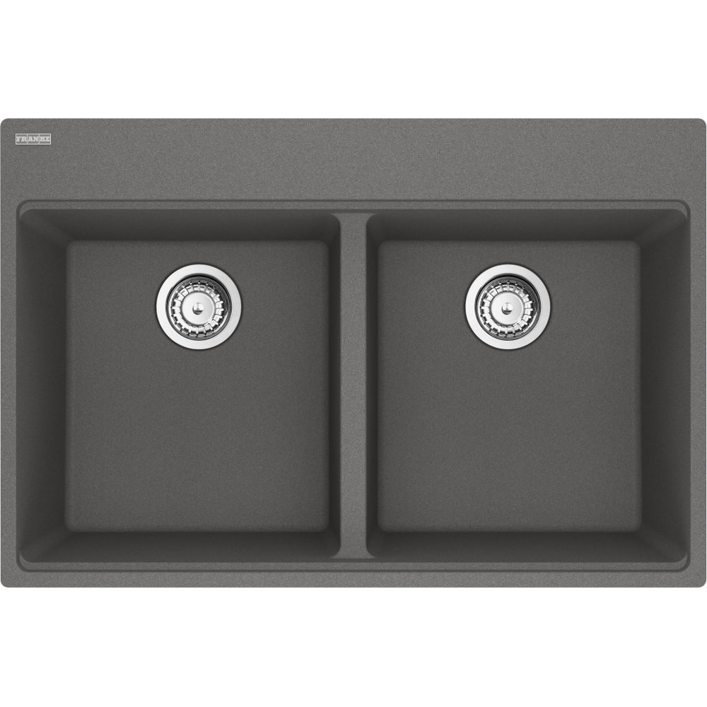 FRANKE MAG6201515 MARIS TM GRN DBL 36CAB WITH STRAINER BASKET GRANITE ...